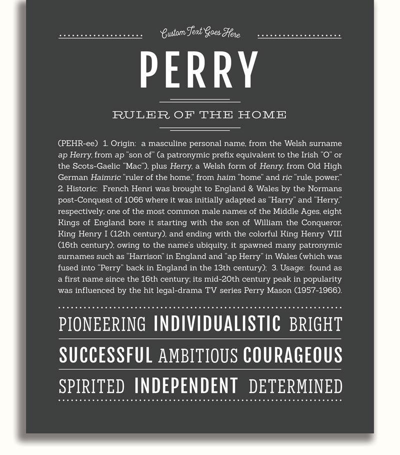 Perry | Name Art Print – Name Stories