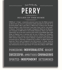 Perry | Name Art Print – Name Stories
