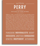 Perry | Name Art Print – Name Stories