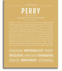 Perry | Name Art Print – Name Stories