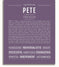 Pete Personalized Name Meaning Art Prints – Name Stories