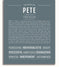 Pete Personalized Name Meaning Art Prints – Name Stories