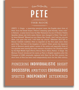 Pete | Name Art Print – Name Stories