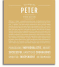 Peter Personalized Name Meaning Art Prints – Name Stories