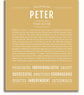 Peter Personalized Name Meaning Art Prints – Name Stories