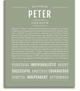 Peter Personalized Name Meaning Art Prints – Name Stories