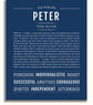Peter Personalized Name Meaning Art Prints – Name Stories