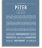 Peter Personalized Name Meaning Art Prints – Name Stories