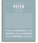 Peter Personalized Name Meaning Art Prints – Name Stories