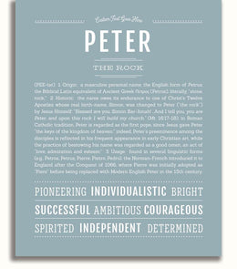 Peter | Name Art Print – Name Stories
