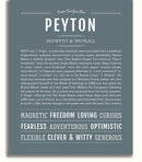 Peyton (male) | Name Art Print – Name Stories
