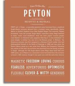 Peyton (male) | Name Art Print – Name Stories