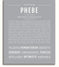 Phebe Personalized Name Meaning Art Prints – Name Stories