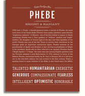 Phebe | Name Art Print – Name Stories