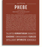 Phebe | Name Art Print – Name Stories