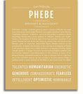 Phebe | Name Art Print – Name Stories