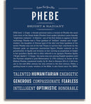 Phebe | Name Art Print – Name Stories