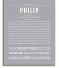 Philip Personalized Name Meaning Art Prints – Name Stories