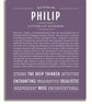 Philip Personalized Name Meaning Art Prints – Name Stories