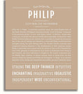 Philip Personalized Name Meaning Art Prints – Name Stories