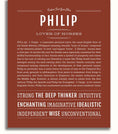 Philip Personalized Name Meaning Art Prints – Name Stories