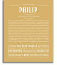 Philip Personalized Name Meaning Art Prints – Name Stories