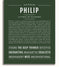 Philip Personalized Name Meaning Art Prints – Name Stories