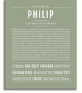 Philip Personalized Name Meaning Art Prints – Name Stories