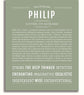 Philip Personalized Name Meaning Art Prints – Name Stories