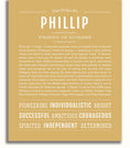 Phillip Personalized Name Meaning Art Prints – Name Stories