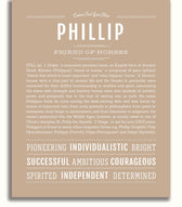 Phillip Personalized Name Meaning Art Prints – Name Stories