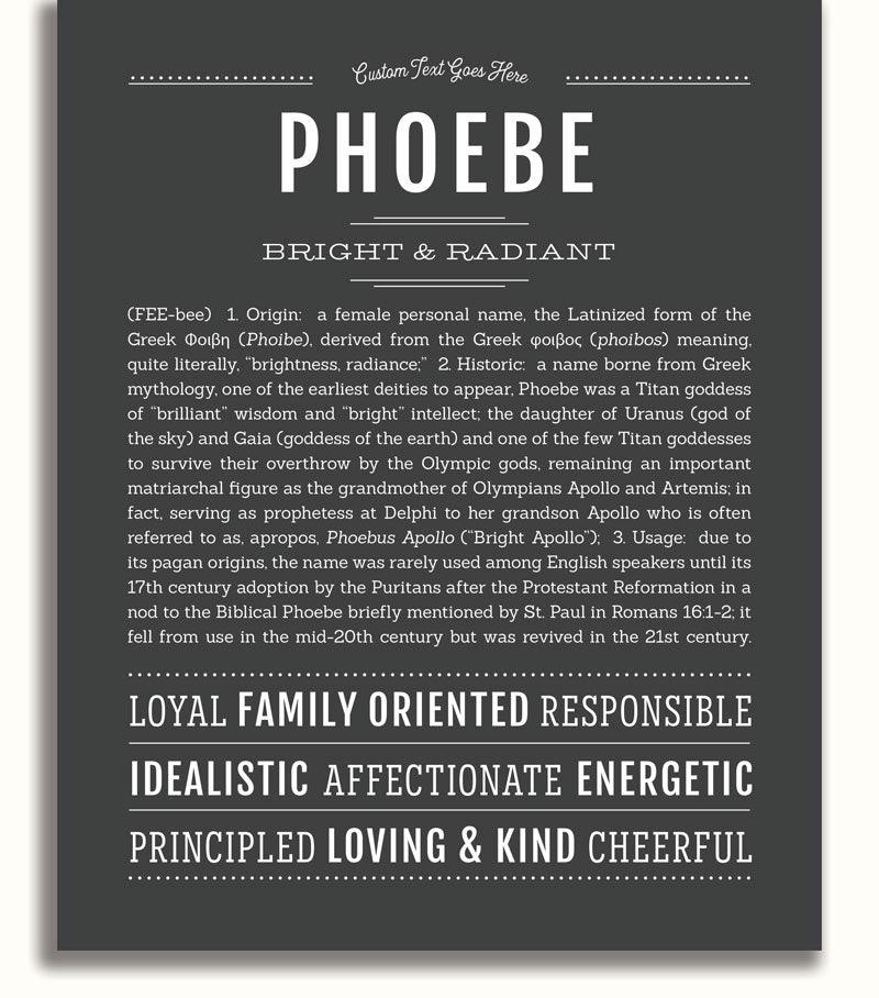 Phoebe | Name Art Print – Name Stories