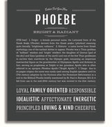 Phoebe | Name Art Print – Name Stories