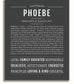 Phoebe | Name Art Print – Name Stories