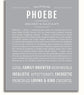 Phoebe | Name Art Print – Name Stories