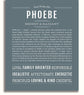 Phoebe | Name Art Print – Name Stories