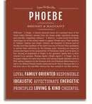 Phoebe | Name Art Print – Name Stories