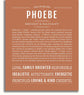 Phoebe | Name Art Print – Name Stories