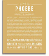 Phoebe | Name Art Print – Name Stories