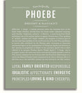 Phoebe | Name Art Print – Name Stories