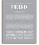 Phoenix (male) | Name Art Print – Name Stories