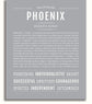Phoenix Personalized Name Meaning Art Prints – Name Stories