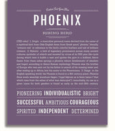Phoenix (male) | Name Art Print – Name Stories