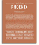 Phoenix Personalized Name Meaning Art Prints – Name Stories