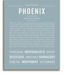 Phoenix (male) | Name Art Print – Name Stories
