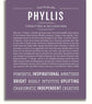 Phyllis Personalized Name Meaning Art Prints – Name Stories