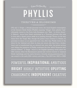 Phyllis | Name Art Print – Name Stories
