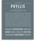 Phyllis | Name Art Print – Name Stories