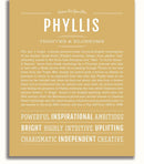 Phyllis Personalized Name Meaning Art Prints – Name Stories