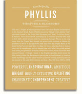 Phyllis | Name Art Print – Name Stories